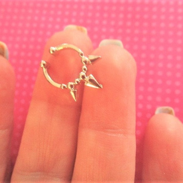 3 Spike Septum Ring - Etsy