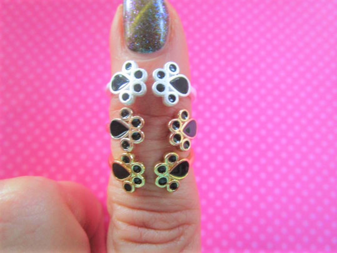 Paw Print Toe Rings - Etsy