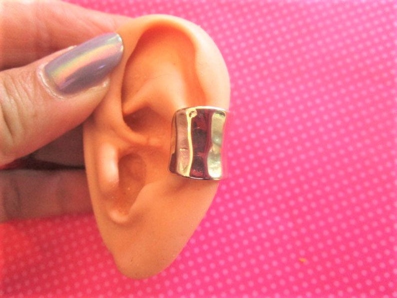 Thick Bar Ear Silver Cuffs - Etsy