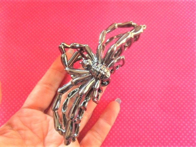 Black Spider Hair Claw Clip - Etsy