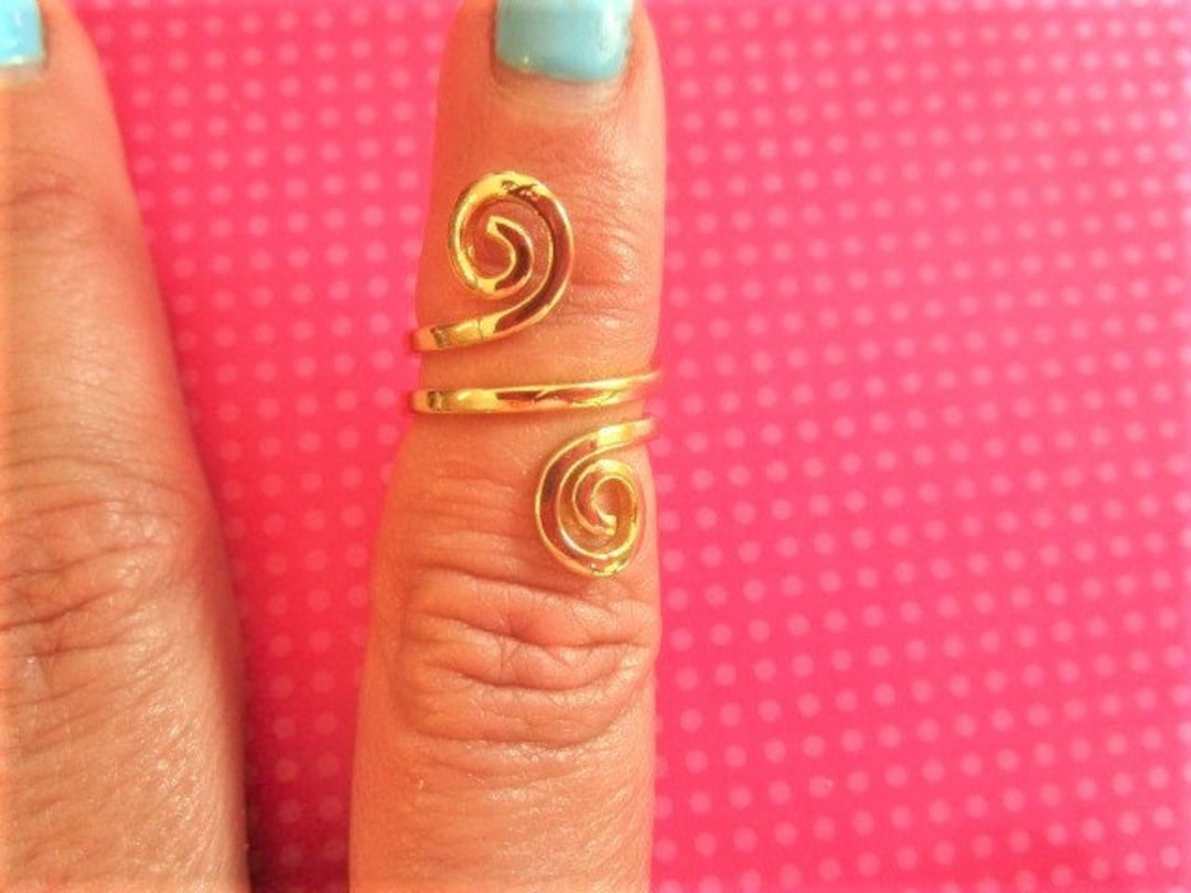 Gold Wave Swirl Wrap Toe Ring - Etsy