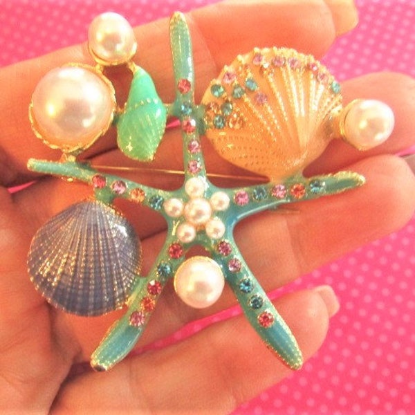 Seashell Brooch - Etsy