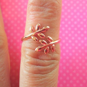 Leaf Rose Gold Black Toe Rings - Etsy