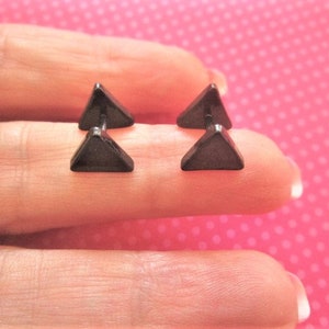 Triangle White Black Fake Plugs - Etsy