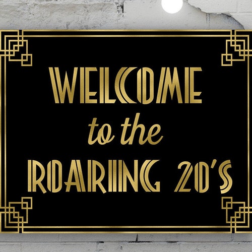 Gatsby Decorations Welcome to the Roaring 20s Great Gatsby | Etsy
