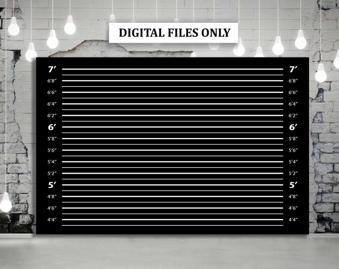 Black and White Mugshot Backdrop for Murder Mystery or Gangster ...