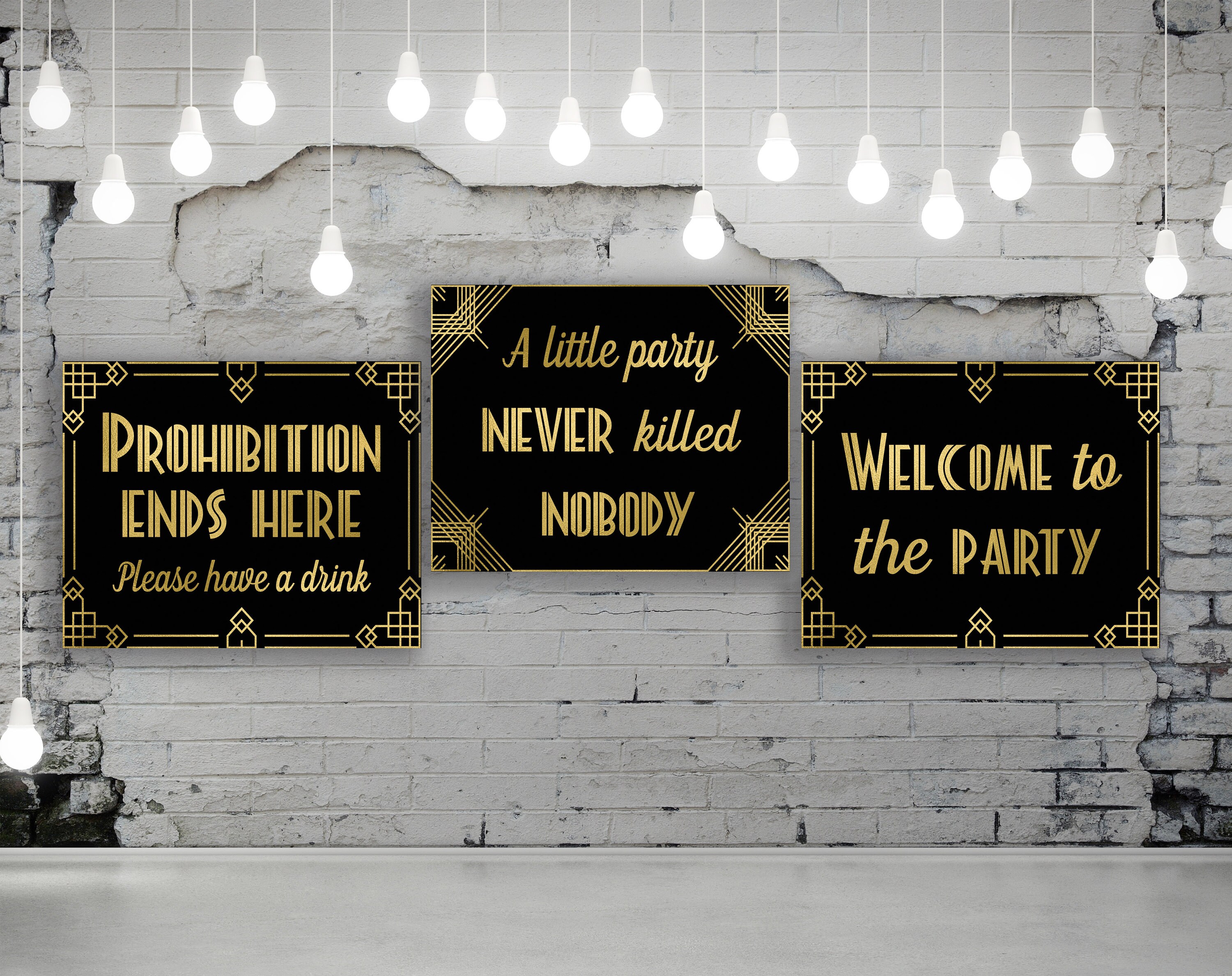 7 Great Gatsby Decorations Bundle Great Gatsby Great Gatsby - Etsy