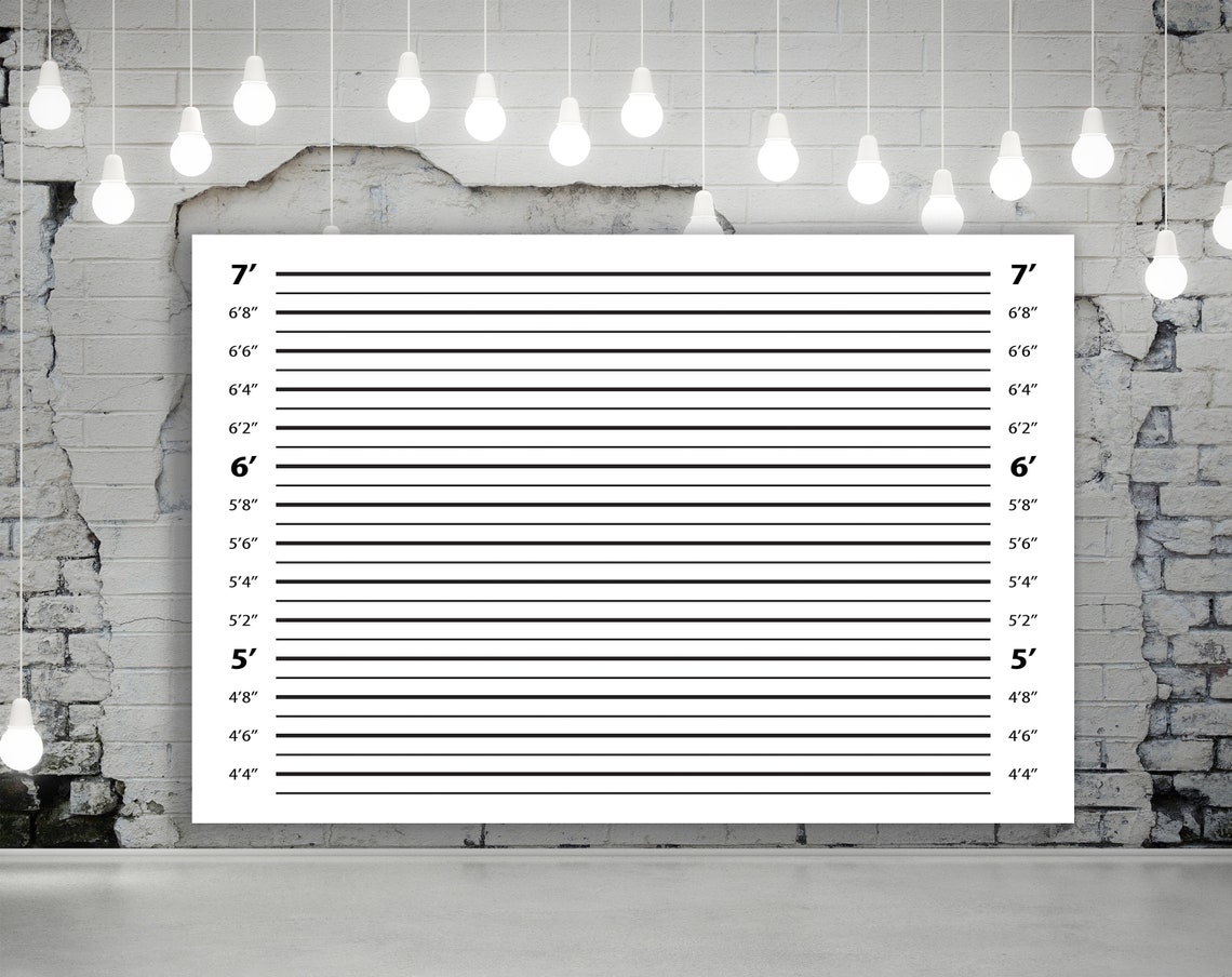 Mugshot Backdrop Sign, Police Lineup, Photo Booth Background, Mugshot ...