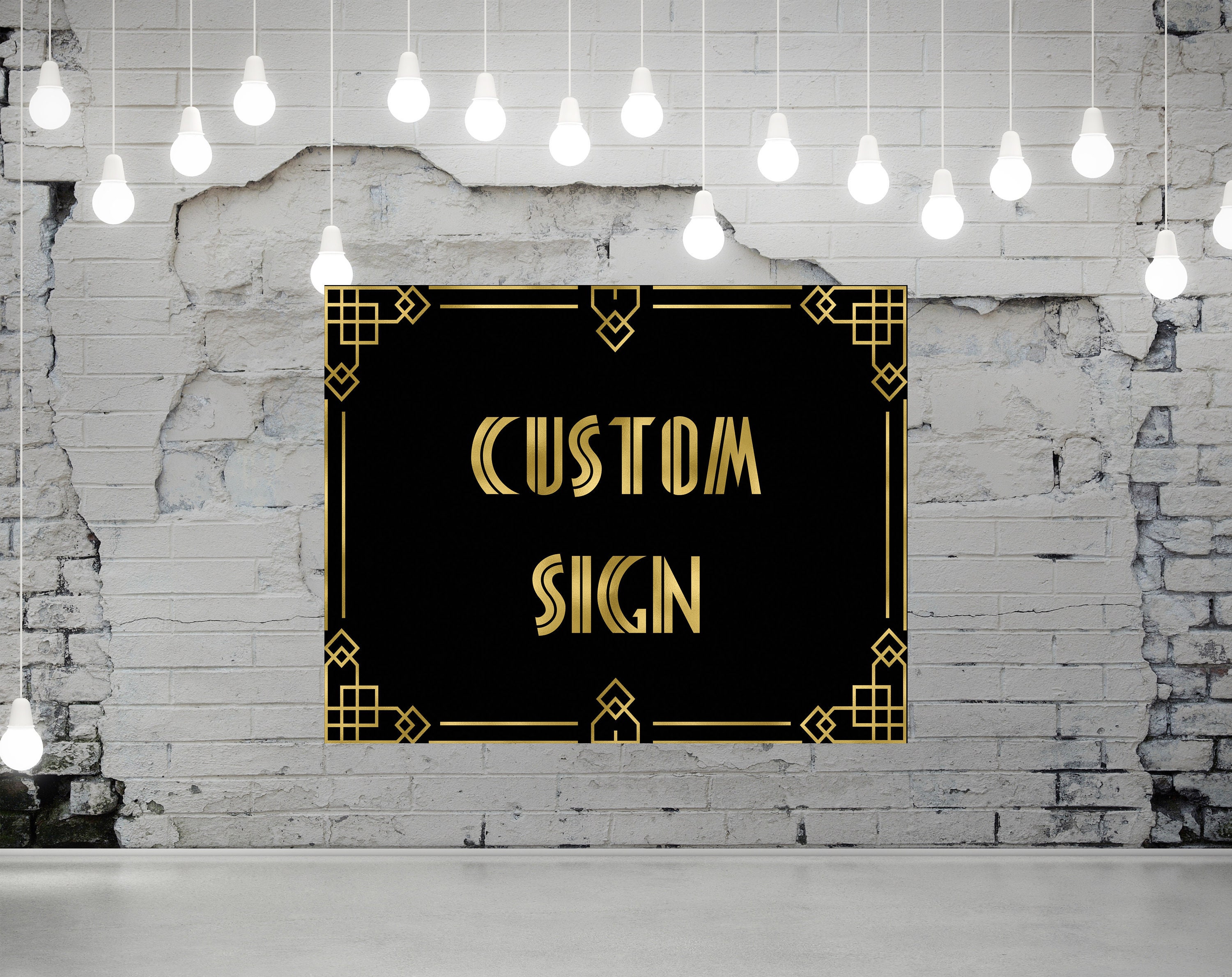 Great Gatsby Custom Sign, Custom Gatsby Decorations, Custom Great ...