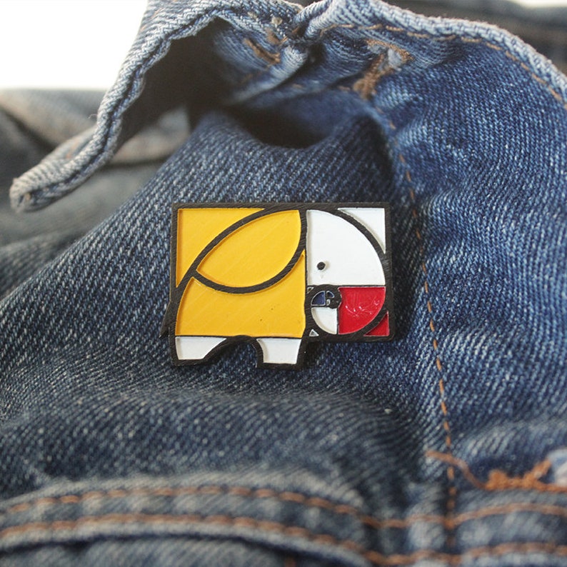 Golden Ratio-piet Mondrian-fibonacci-elephant-art 3d Print Pin-artist ...