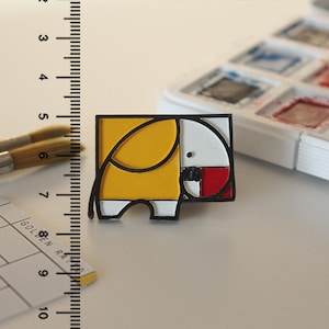 Golden Ratio-piet Mondrian-fibonacci-elephant-art 3d Print Pin-artist ...