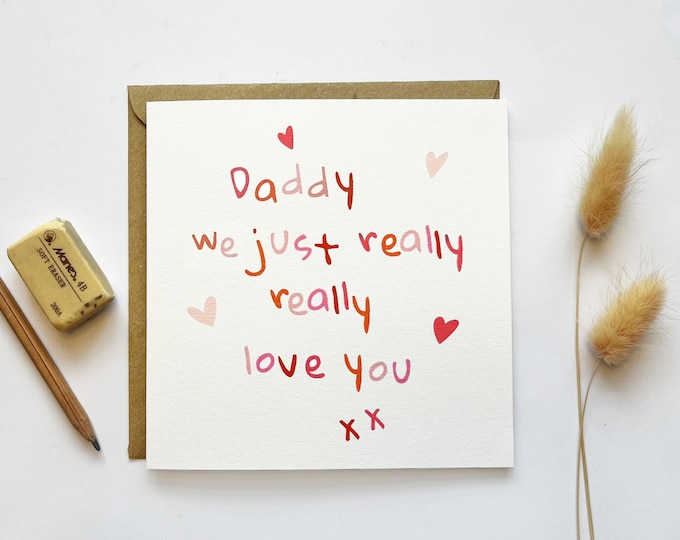 Daddy Will You Be My Valentine Card | Valentines Day Card | Rustic Card ...
