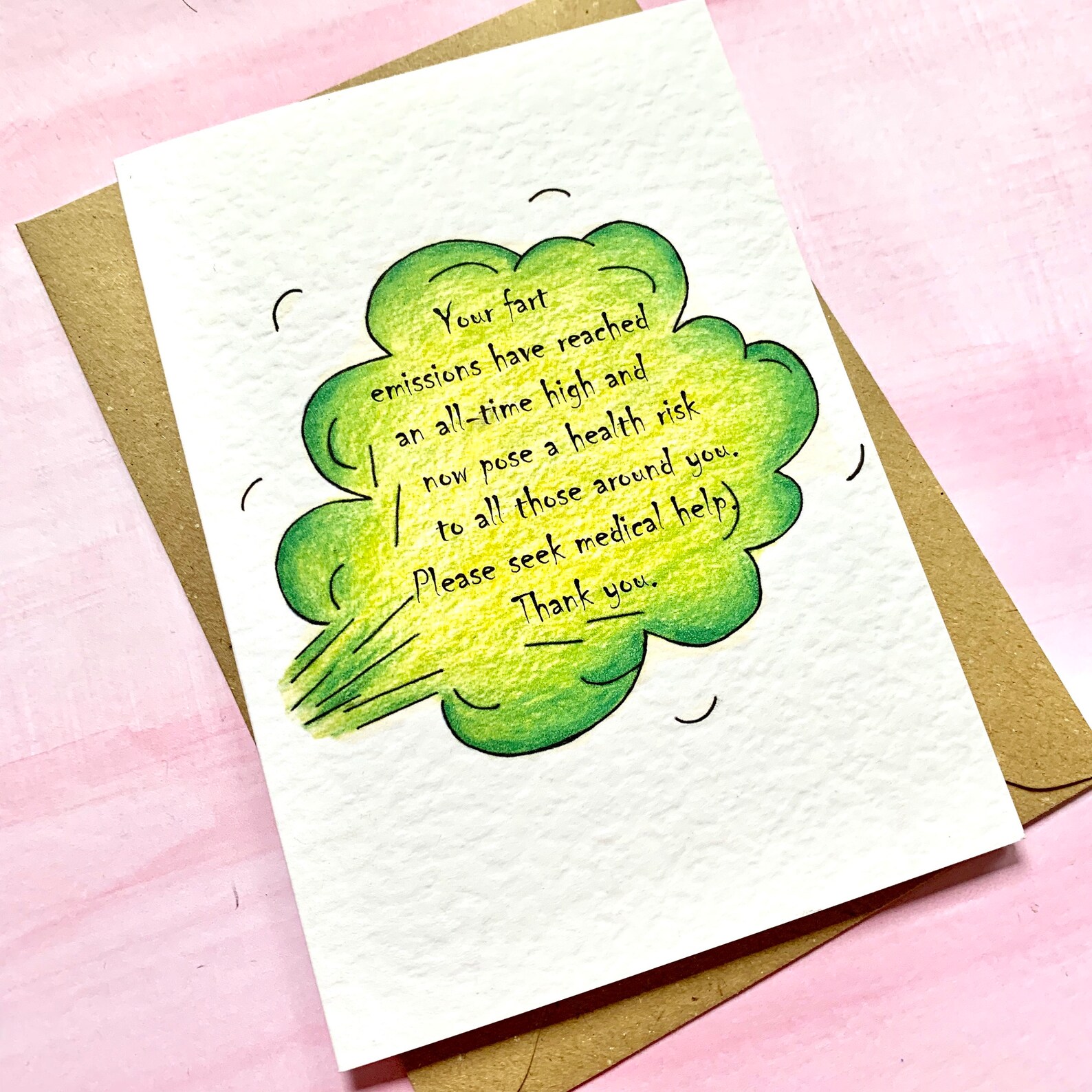 Fart Emissions Card. Funny cards Fart Cards funny Couples | Etsy