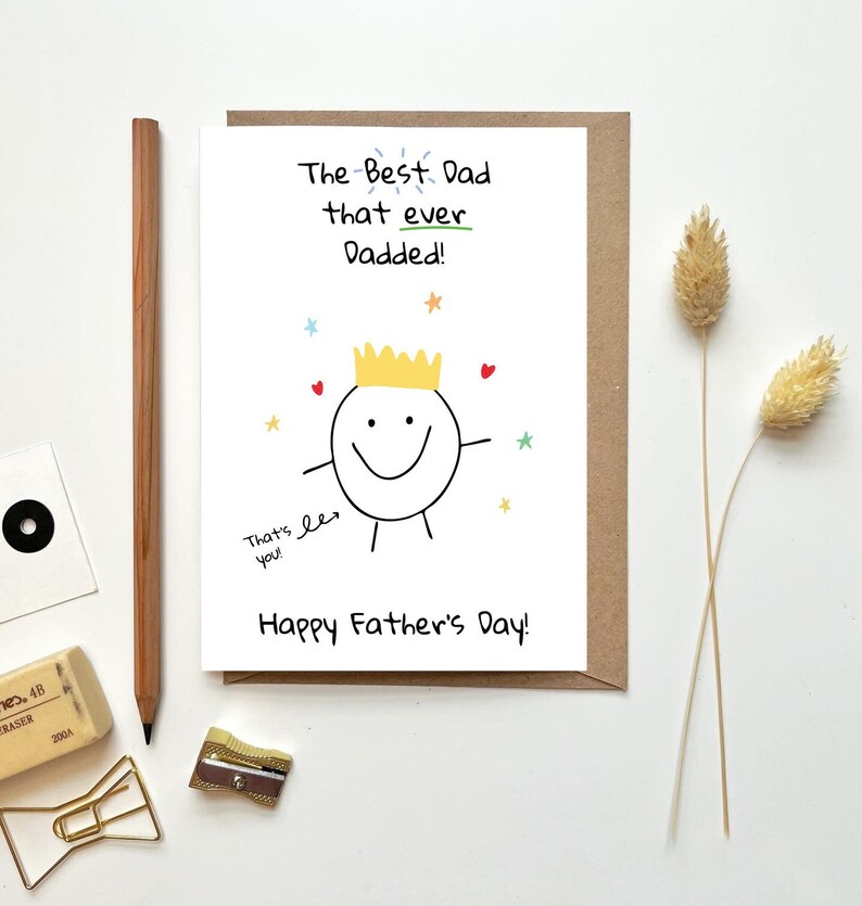 Funny Cute Fathers Day Card for Best Daddy, Baby First Fathers Day ...