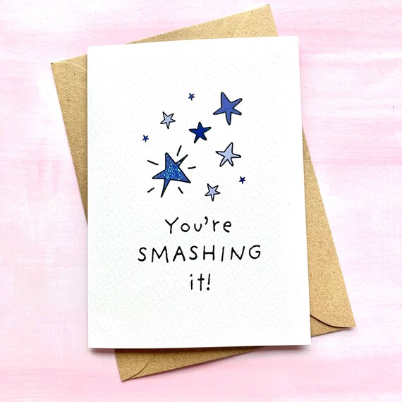 You're Smashing It Well Done Card thank You Gift Cute - Etsy UK