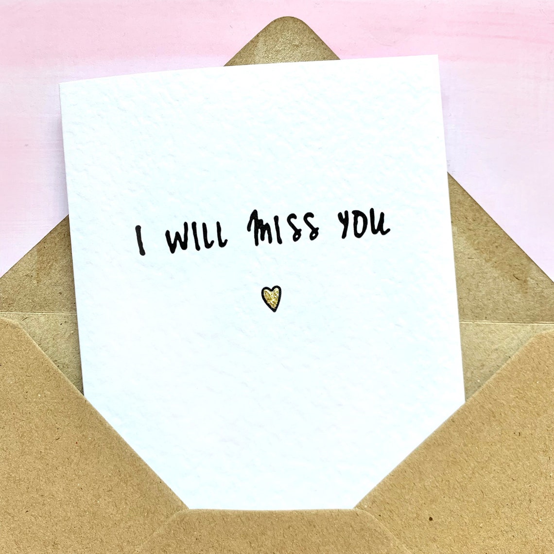 I Will Miss You Card Just Because I Miss You Thinking of - Etsy