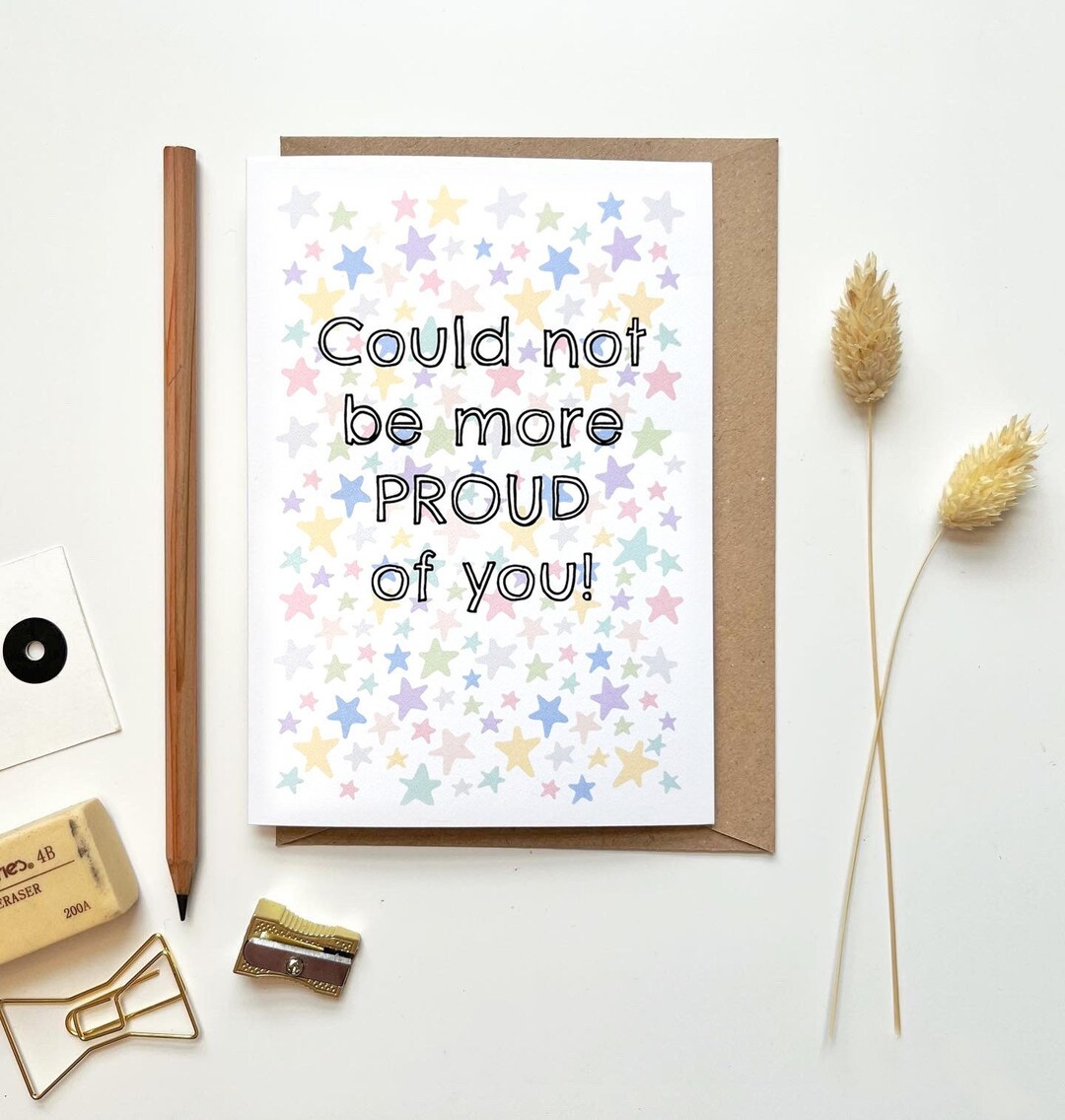 Proud of You Card | Back to School | Well Done | Exam Results | Super ...