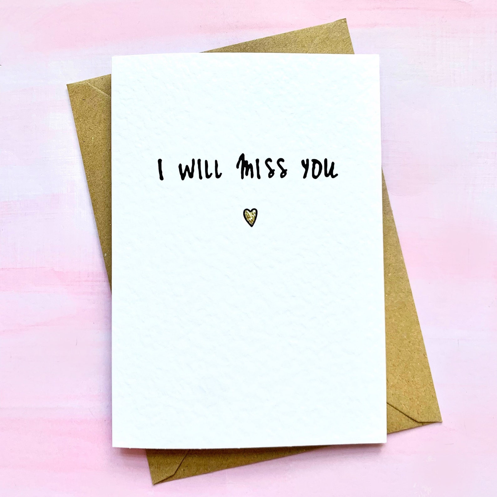 I Will Miss You Card Just Because I Miss You Thinking of - Etsy