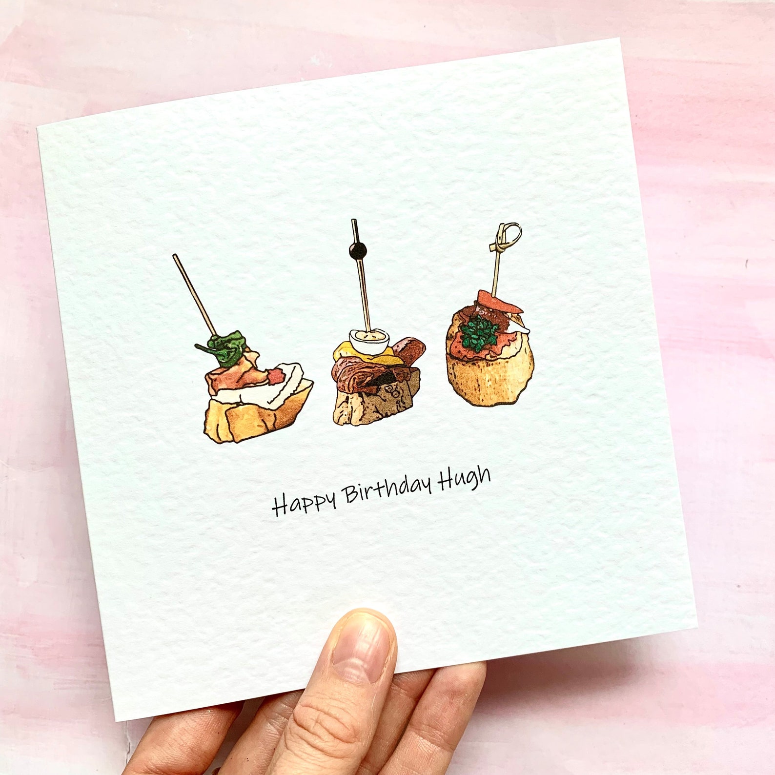 Personalised Birthday Tapas Card Tapas Gifts Spanish Tapas - Etsy