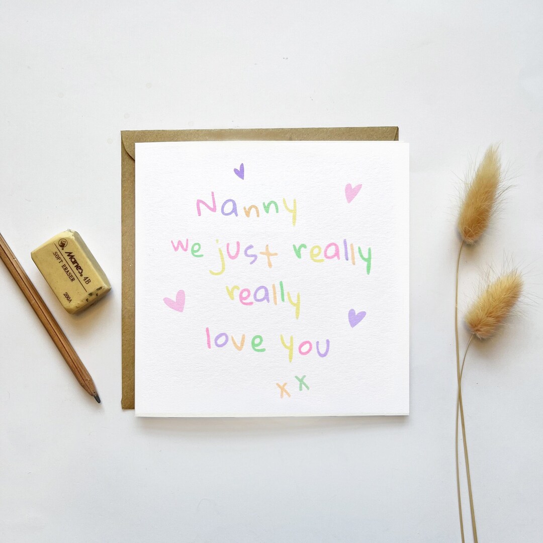 I / We Love You Nanny Mothers Day Card, Baby First Mothers Day Card ...