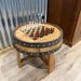 Whiskey Barrel Table/coffee Table/barrel Furniture/chess Board/ Chess ...