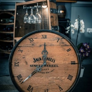 Whiskey Barrel Clock, Solid Oak Clock, Barrel Clock - Etsy UK
