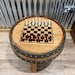 Whiskey Barrel Table/coffee Table/barrel Furniture/chess Board/ Chess ...