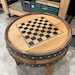 Whiskey Barrel Table/coffee Table/barrel Furniture/chess Board/ Chess ...