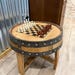 Whiskey Barrel Table/coffee Table/barrel Furniture/chess Board/ Chess ...