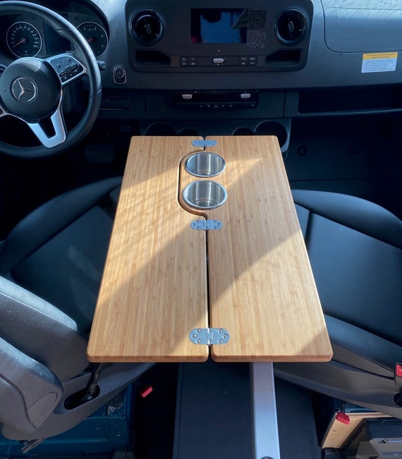 3 4 Bamboo Folding Tabletop W cup Holders. Use With Lagun Mount similar Mount in RV or Van. Narrow Armrest Folding Table. No Mount Included Etsy