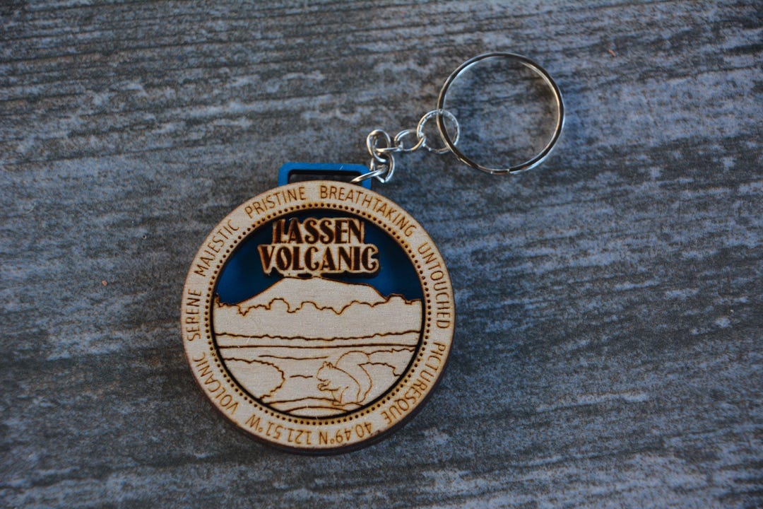 Keychain | LASSEN VOLCANIC National Park, Gift for Hikers / Family ...