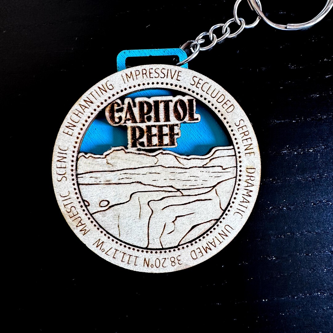 Keychain Capitol Reef NATIONAL PARK, Gift for Hikers / Family / Camping ...