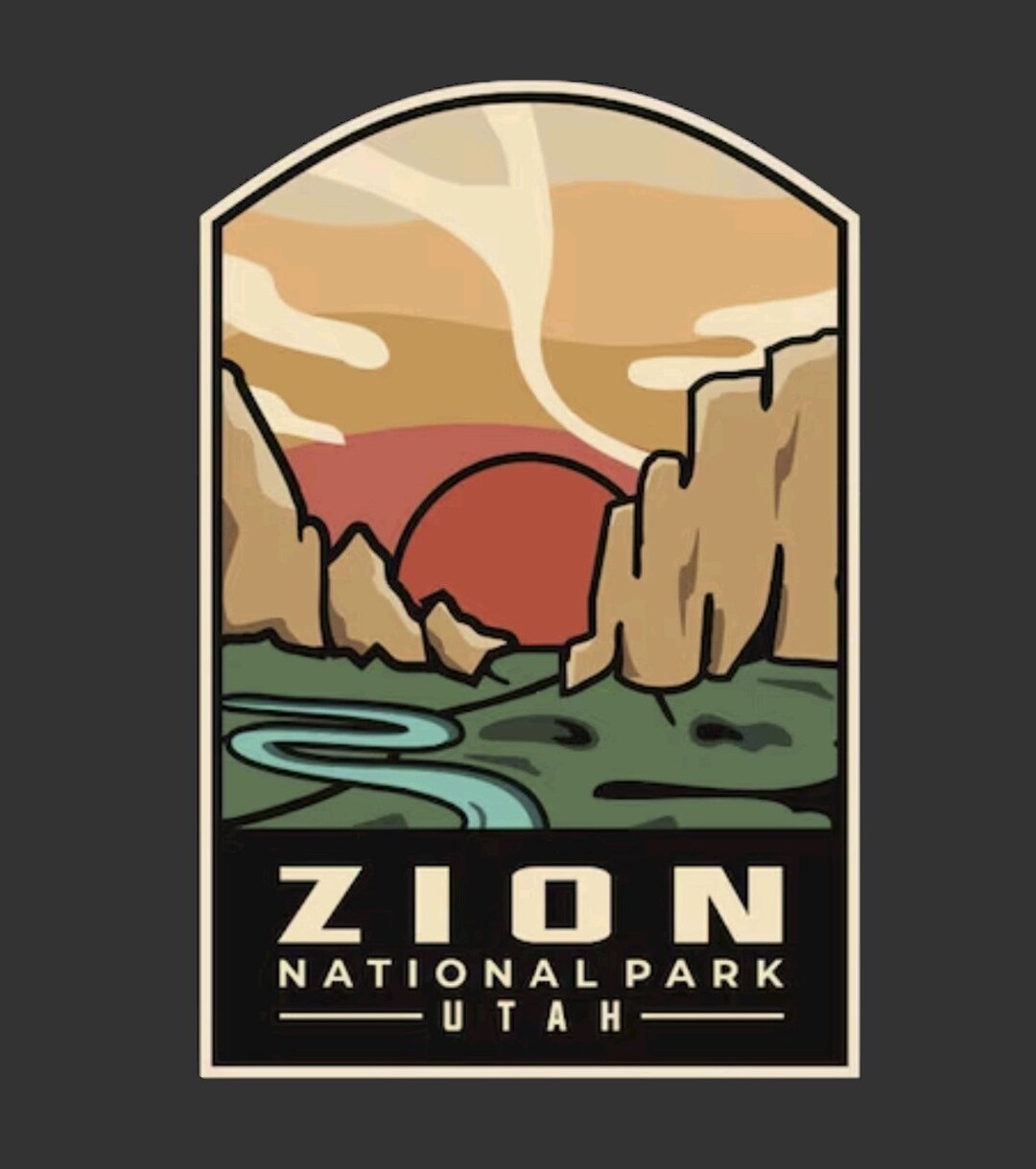 Sticker | ZION NATIONAL PARK, Zion National Park Decal, Stickers for ...