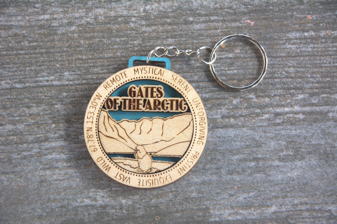 Keychain | Gates of the Arctic NATIONAL PARK, Gift for Hikers / Family ...