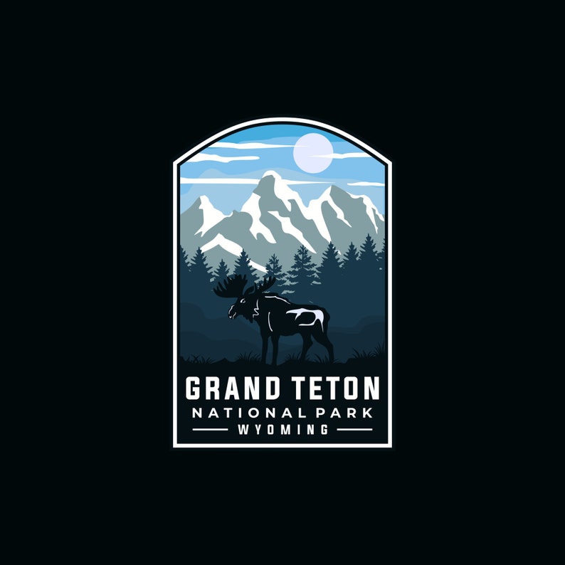 Sticker | GRAND TETON, Grand Teton National Park Decal, Stickers for ...