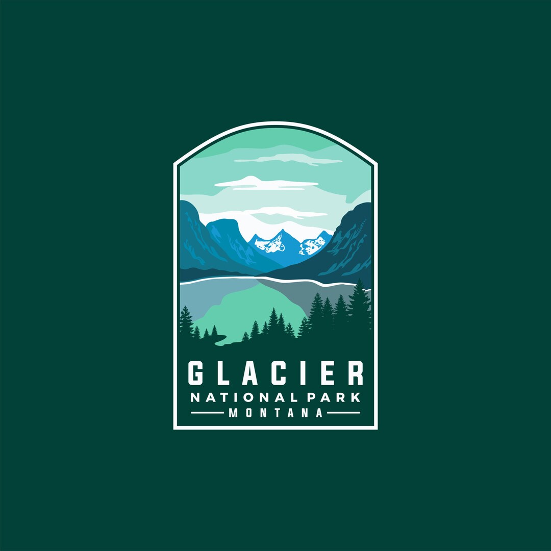 Sticker | GLACIAR NATIONAL PARK, Glacier National Park Decal, Stickers ...