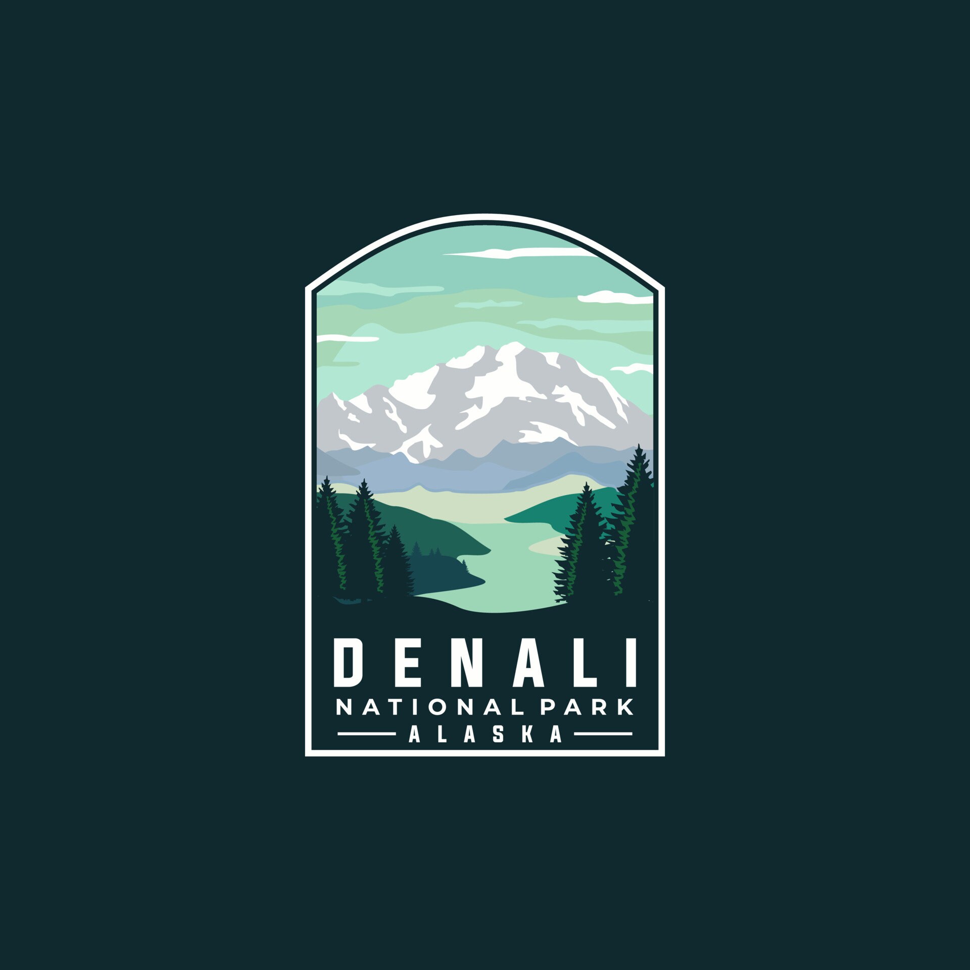 Sticker DENALI NATIONAL PARK, Denali National Park Decal, Stickers for ...