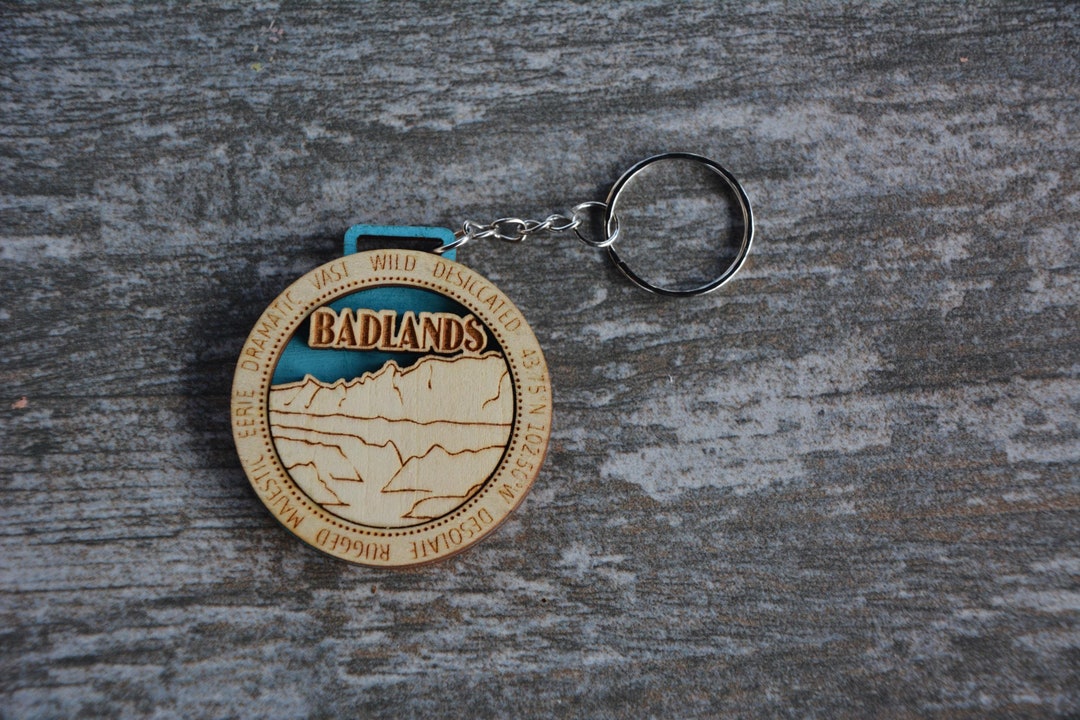Keychain | BADLANDS NATIONAL PARK, Gift for Hikers / Family / Camping ...