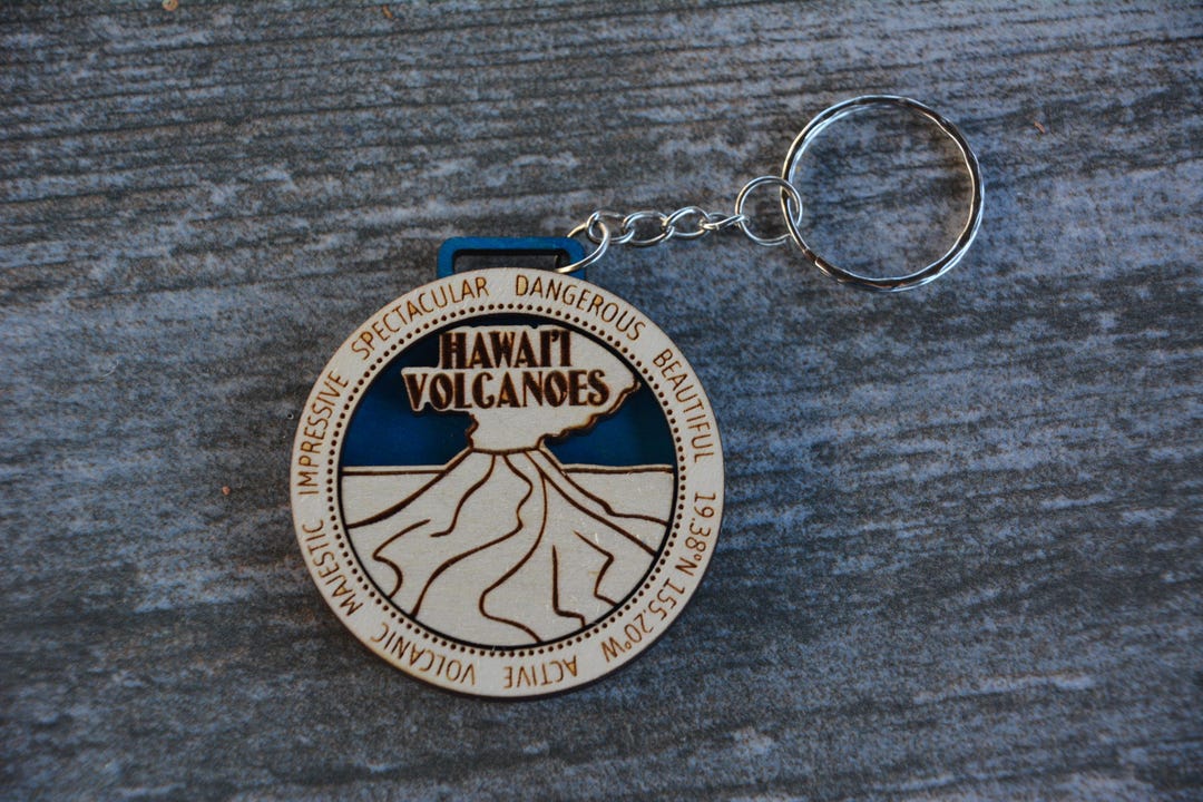 Keychain | HAWAII VOLCANOES National Park, Gift for Hikers / Family ...