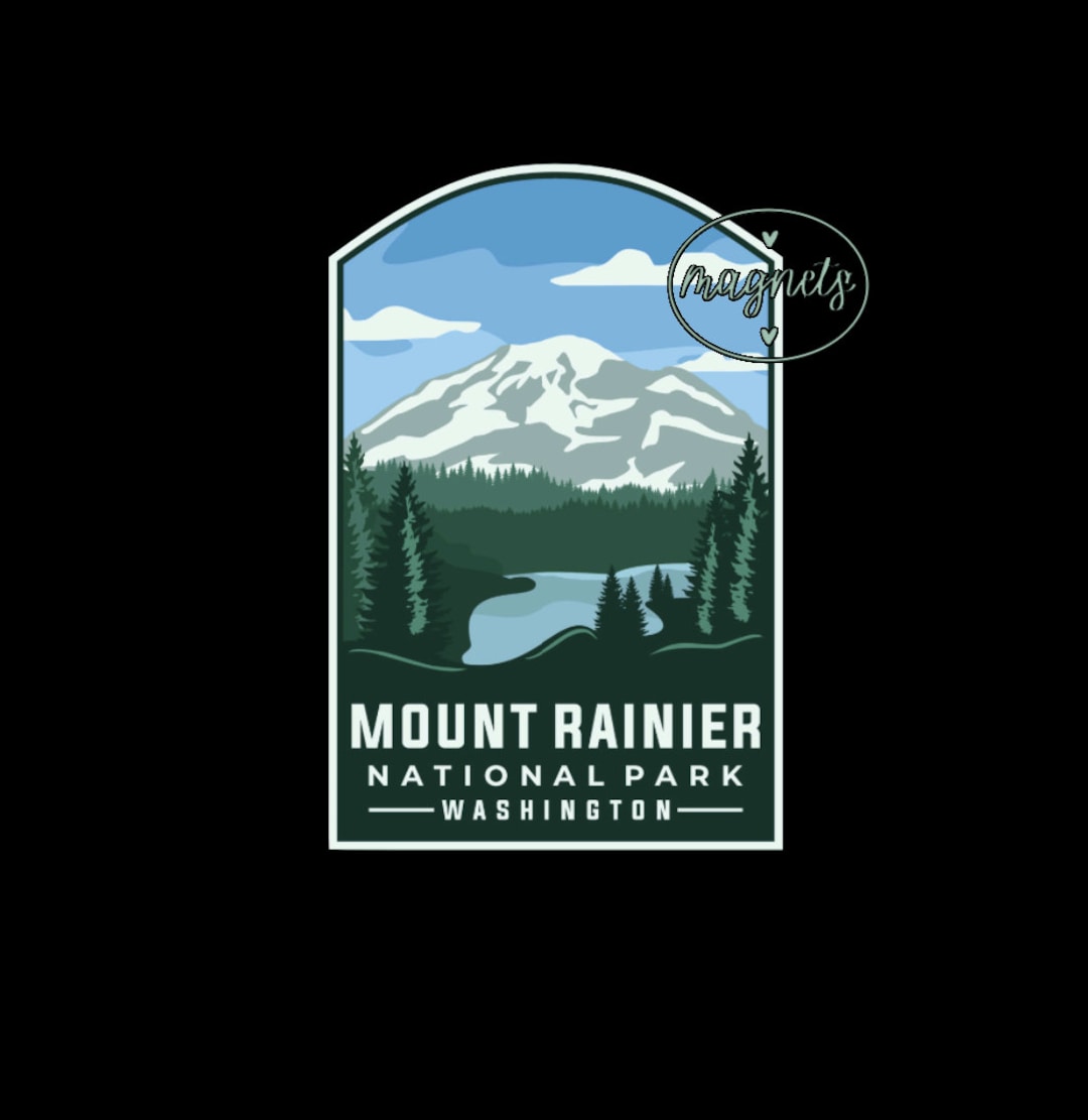 Magnet | Mount Rainier National Park | Fridge Magnet | Kitchen Magnet ...