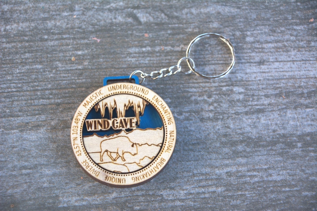 Keychain | Wind Cave NATIONAL PARK, Gift for Hikers / Family / Camping ...