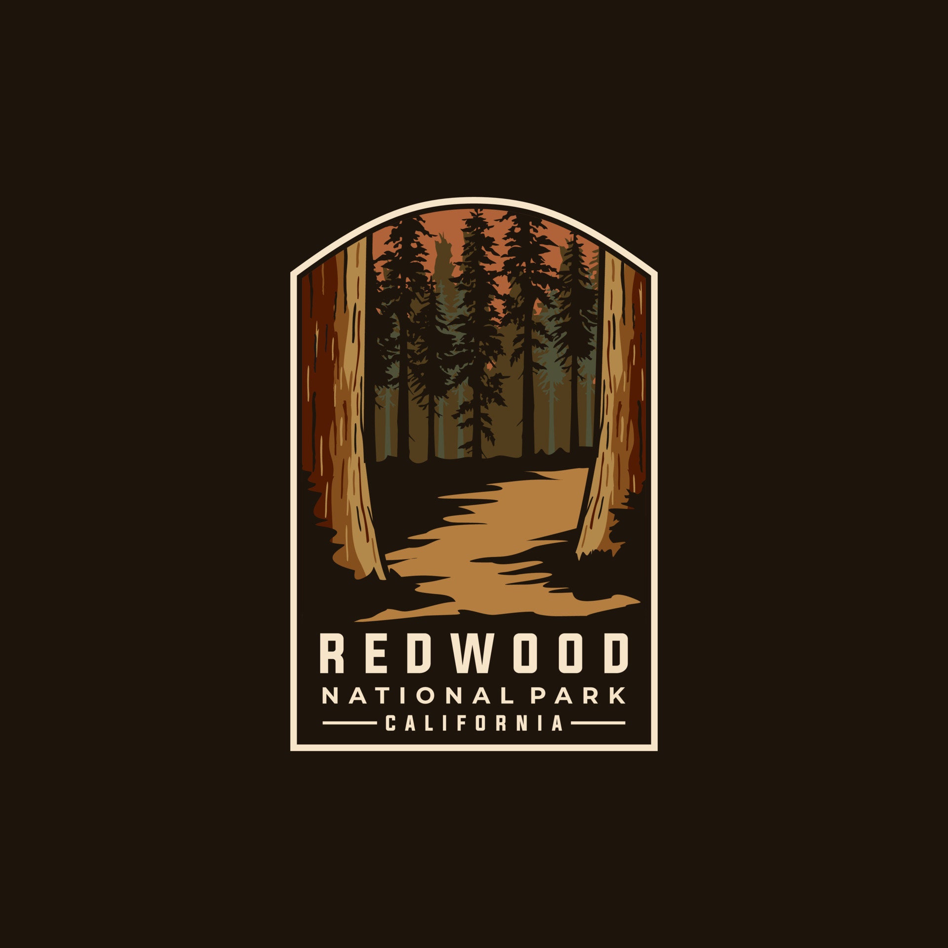 Sticker | REDWOOD NATIONAL PARK, Redwood National Park Decal, Stickers ...