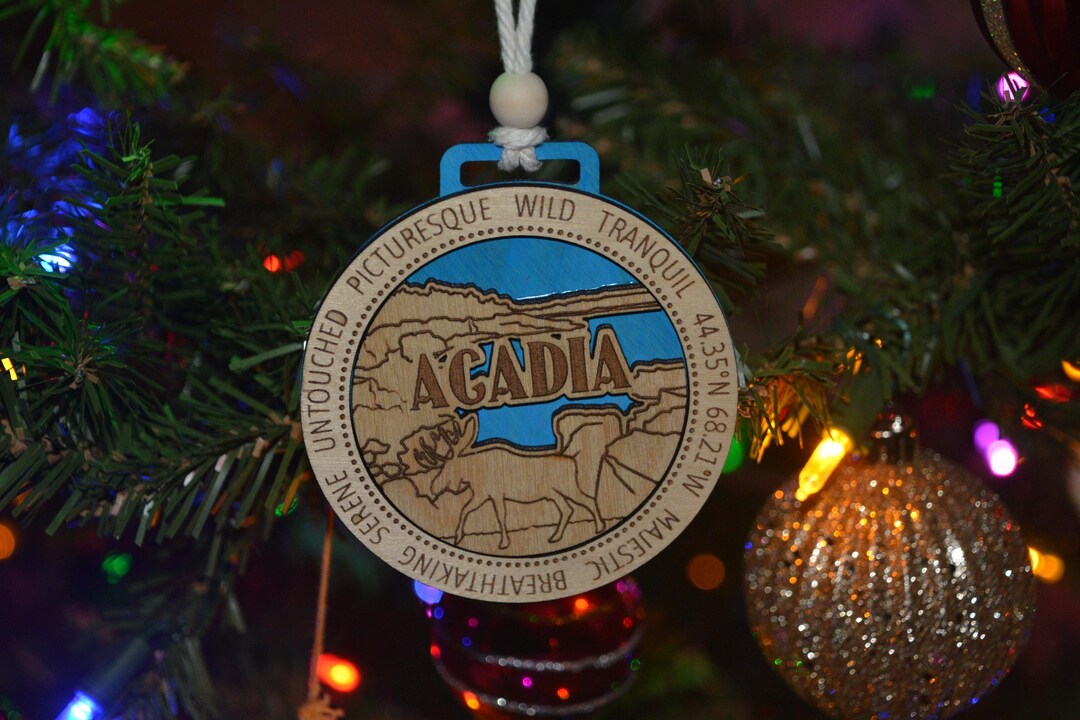 Ornament | ACADIA NATIONAL PARK, Gift for Hikers / Family / Camping ...