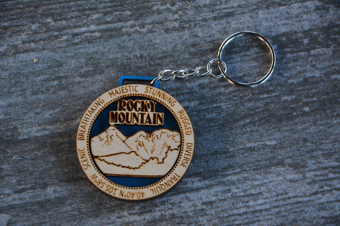 Keychain | Rocky Mountain NATIONAL PARK, Gift for Hikers / Family ...