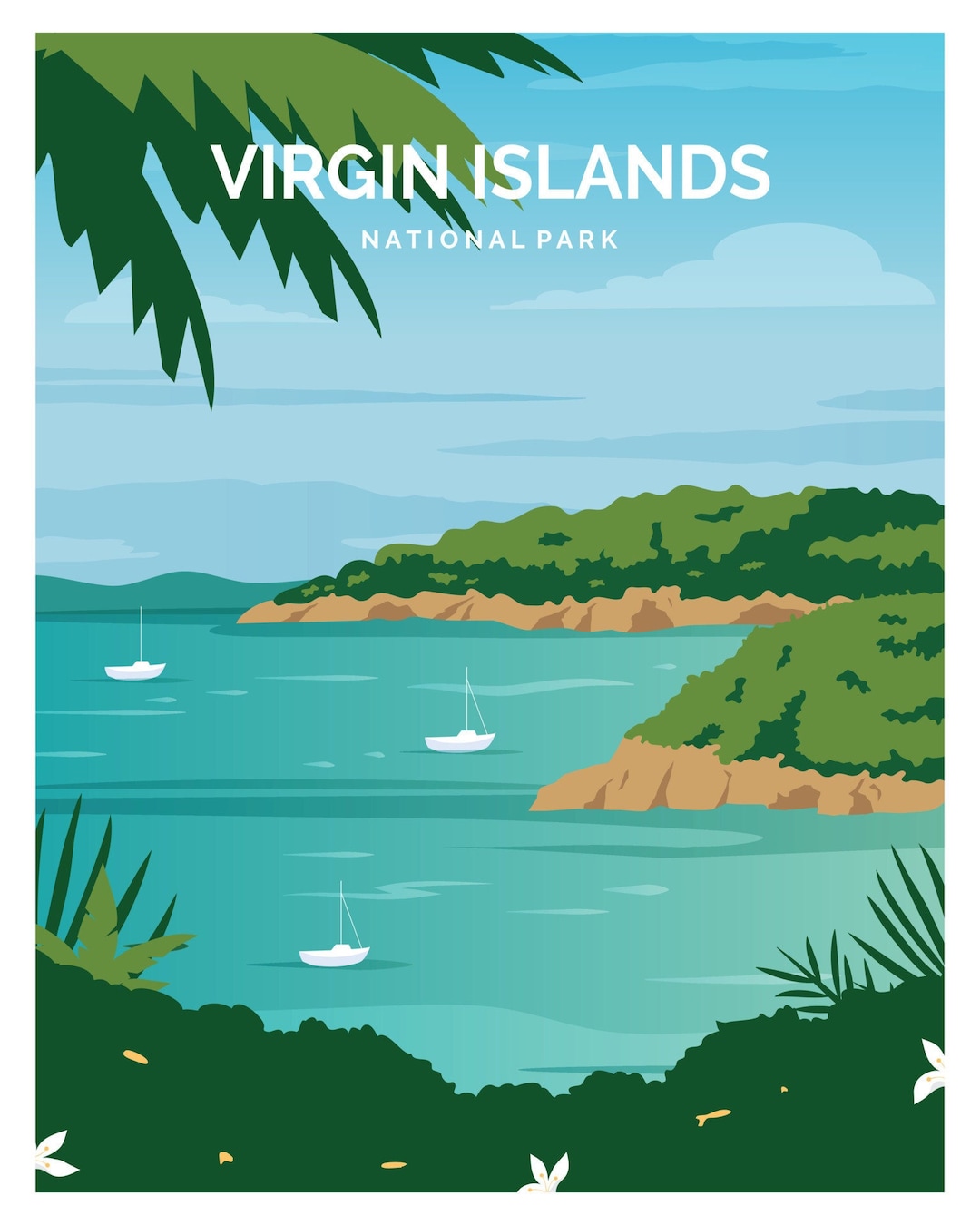 Sticker | VIRGIN ISLANDS National Park, Virgin Islands Decal, Stickers ...