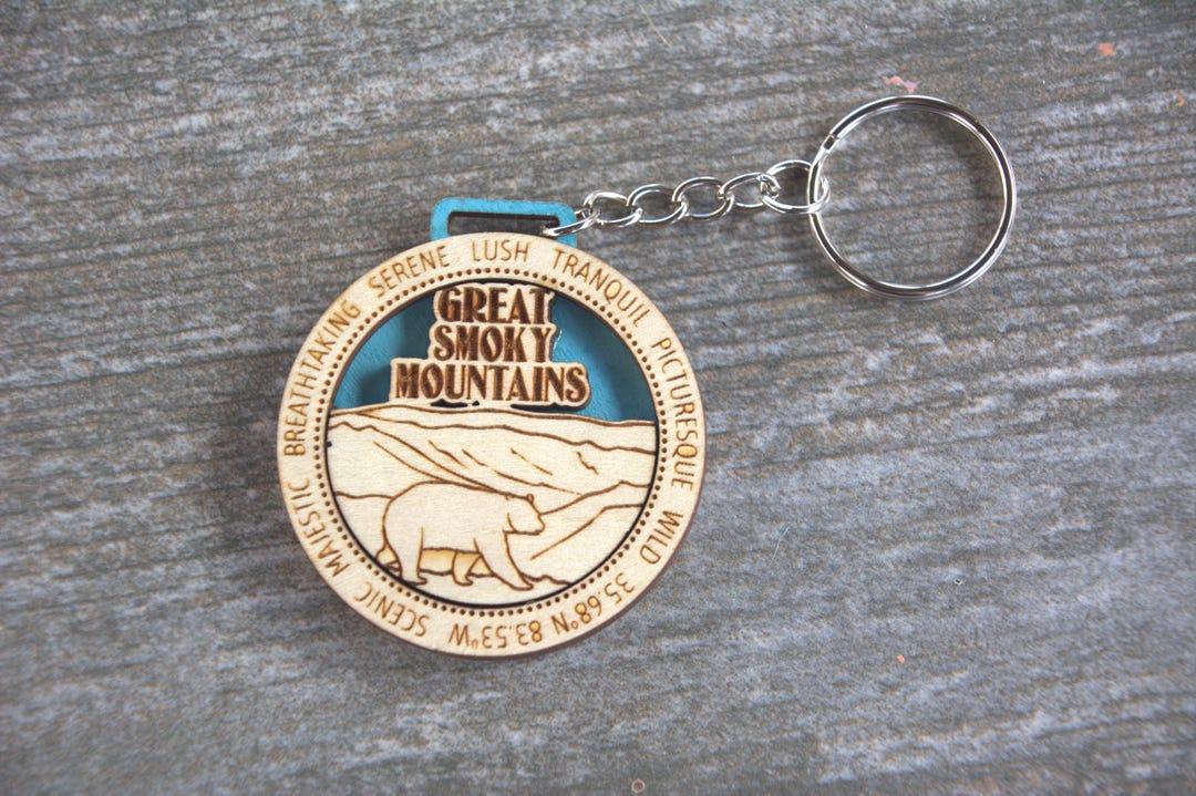 Keychain | Great Smoky Mountains NATIONAL PARK, Gift for Hikers ...