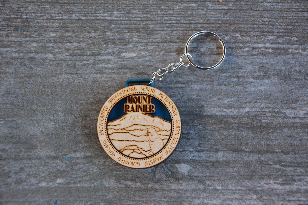 Keychain | Mount Rainier NATIONAL PARK, Gift for Hikers / Family ...