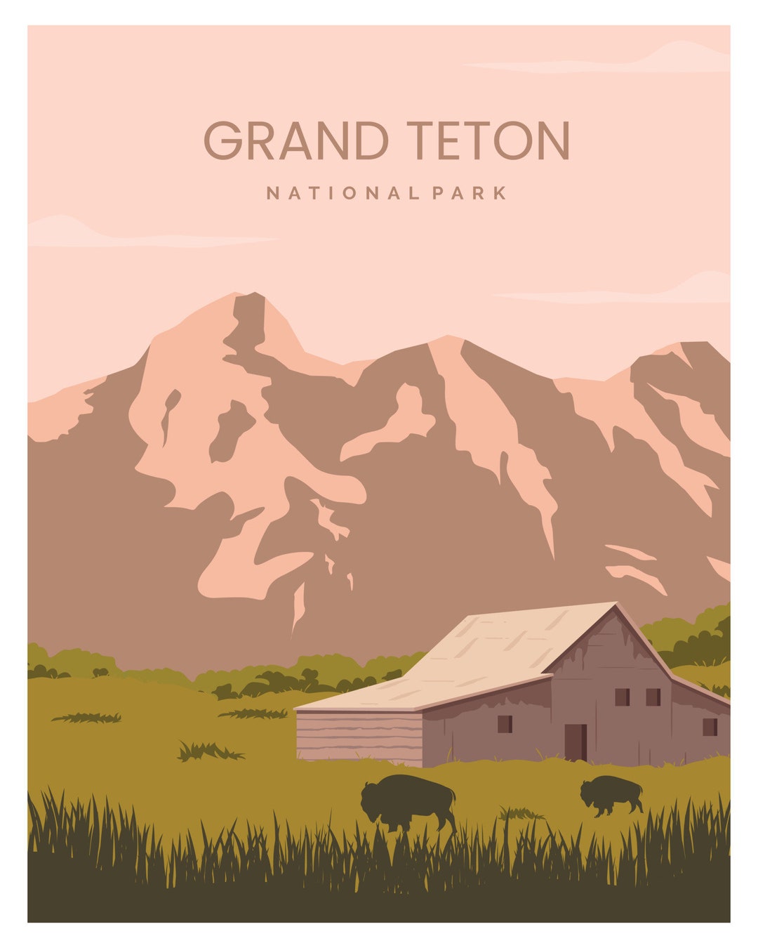Sticker GRAND TETON Grand Teton National Park Decal - Etsy