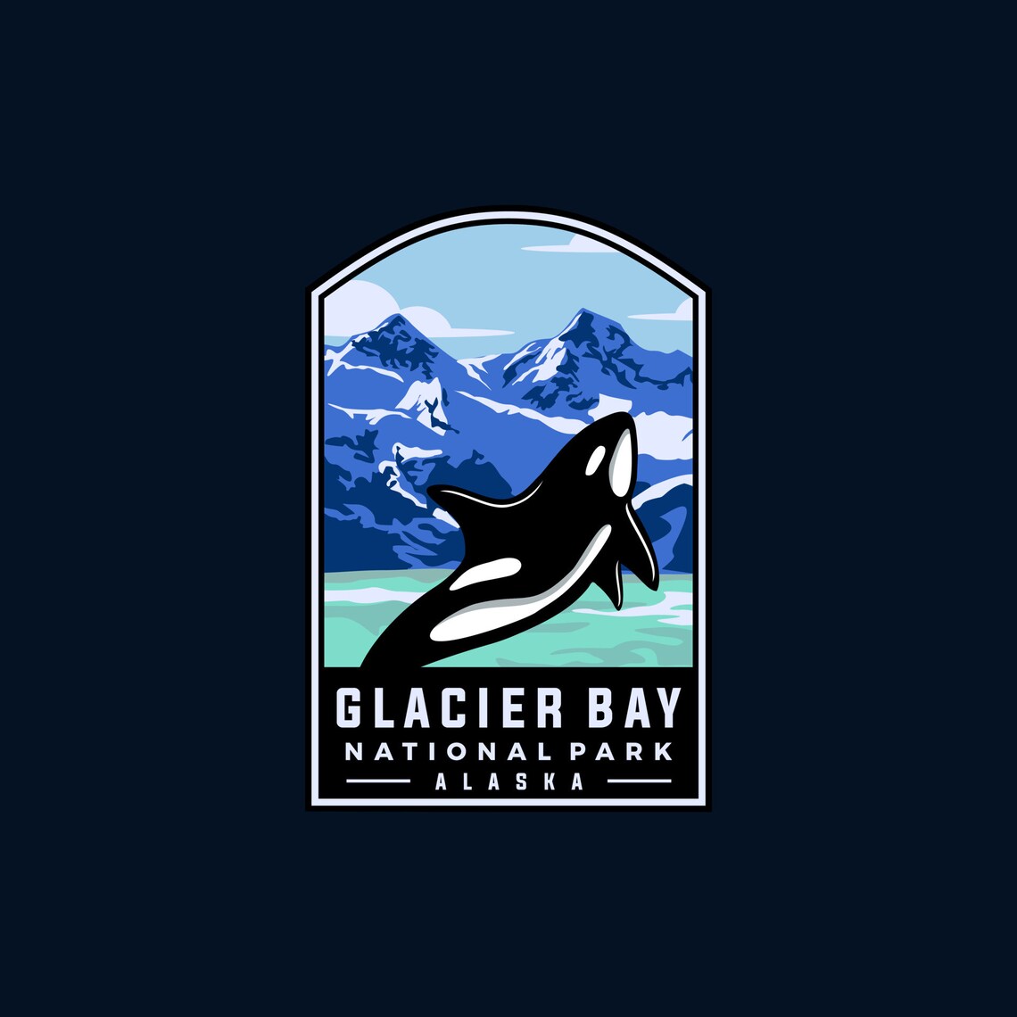 Sticker | GLACIER BAY, Glacier Bay National Park Decal, Stickers for ...