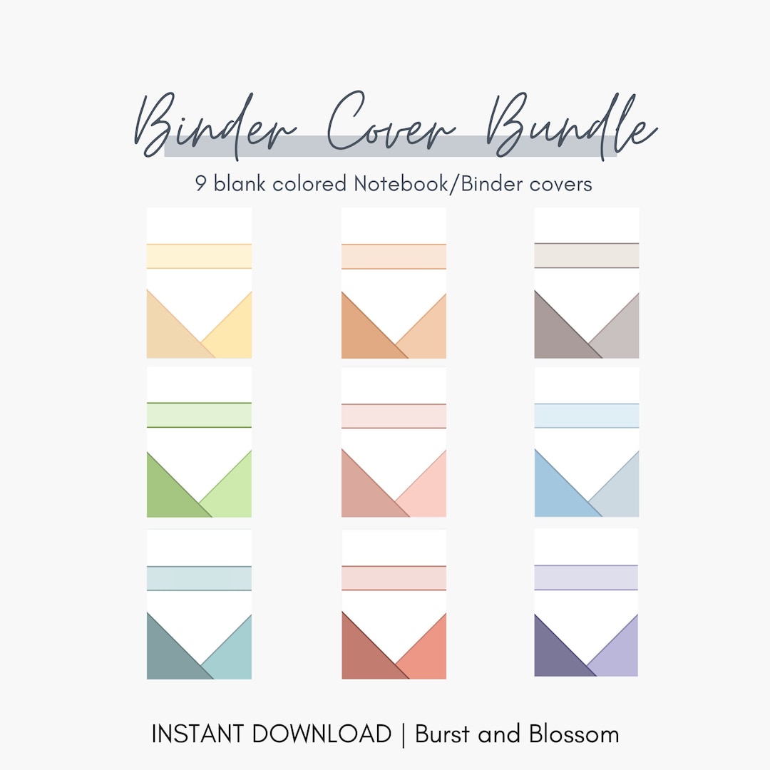 Portada de carpeta imprimible / Portada de cuaderno digital / - Etsy España